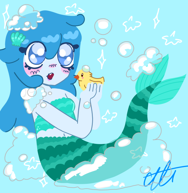 Mermaid bubbles - ibisPaint