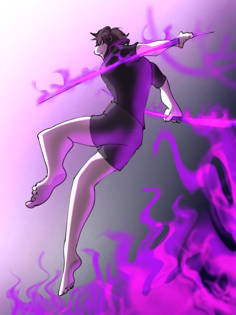 Flaming Blades - ibisPaint