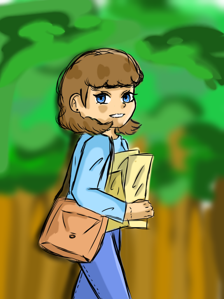 Girl in forest - ibisPaint