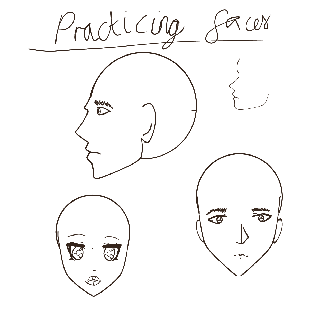 Practicing faces - ibisPaint