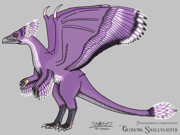 Glowing Snallygaster glows - ibisPaint