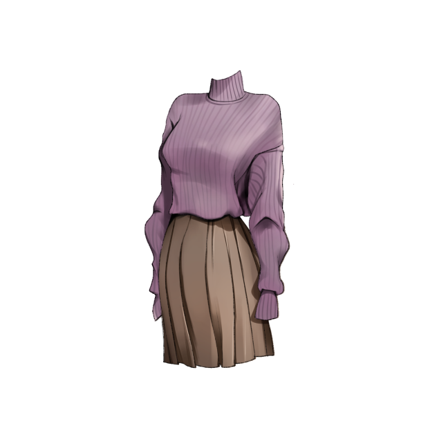 Sweater with skirt - ibisPaint