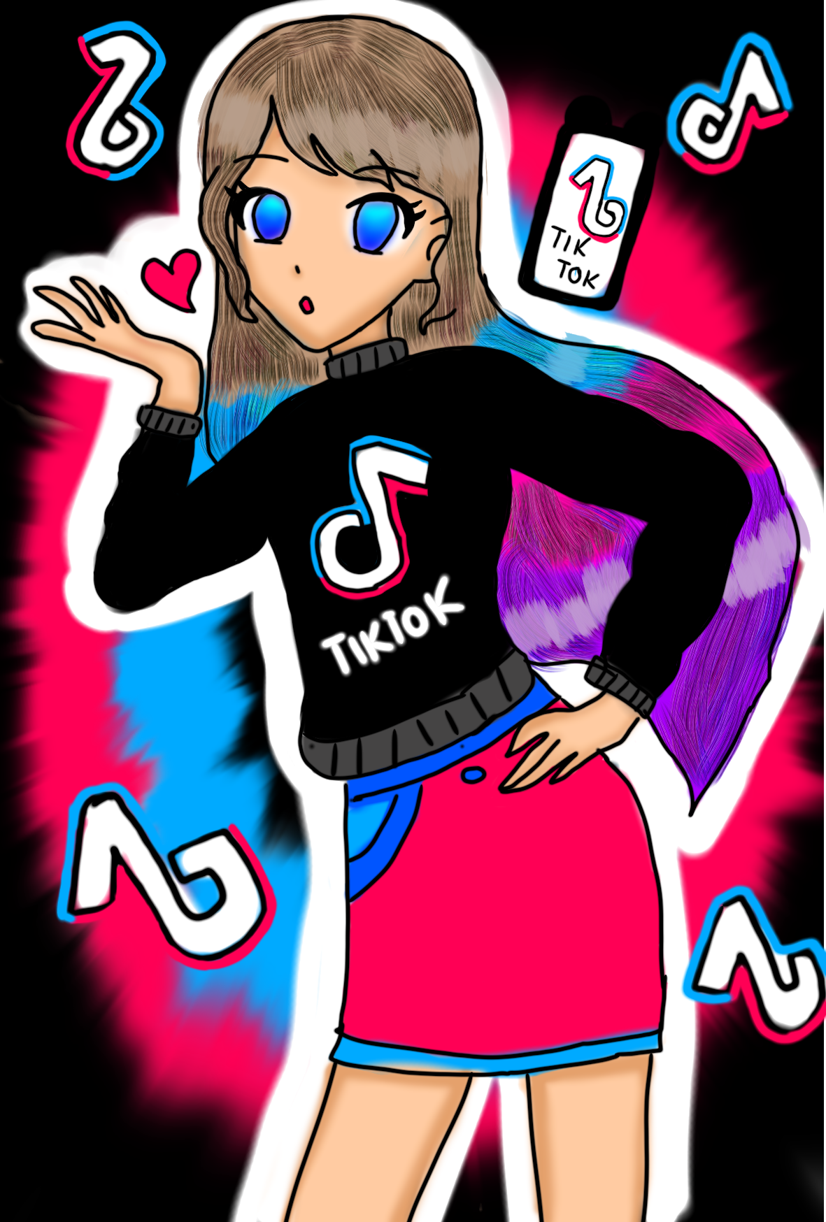 tiktok is life tiktok addiction - ibisPaint