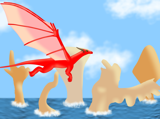 Creature in flight - ibisPaint