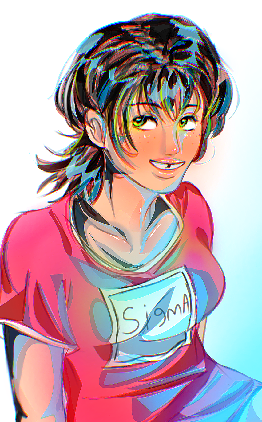 girl with tooth gap - ibisPaint