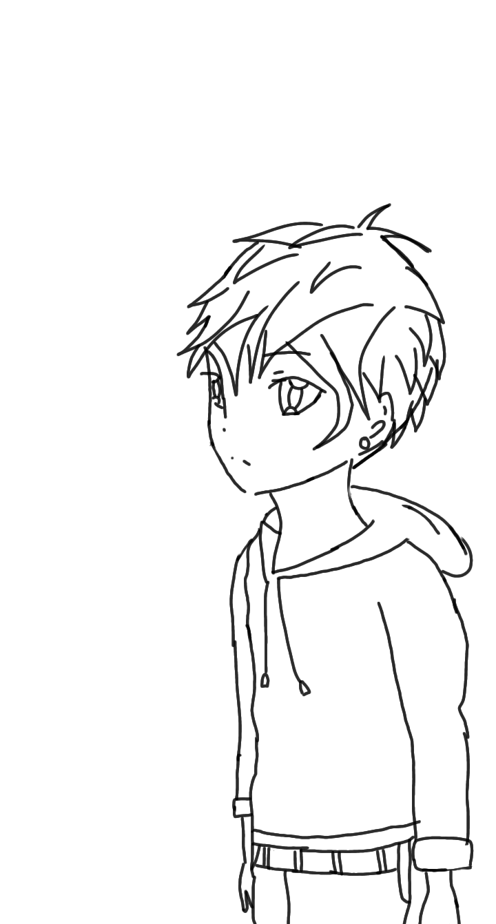 Young Boy's side profile - ibisPaint