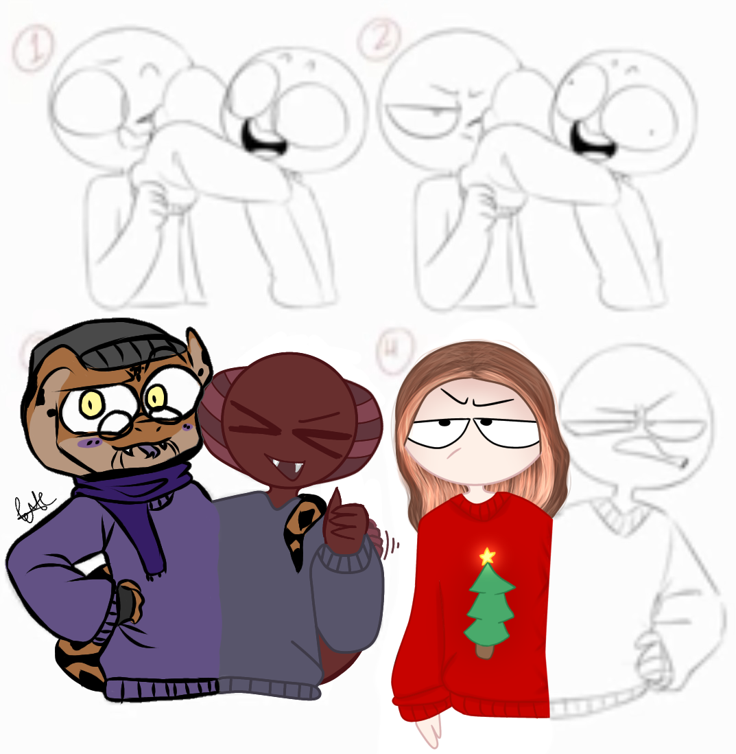 sweater collab of two snakes uwu - ibisPaint