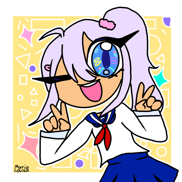 Excited school girl - ibisPaint