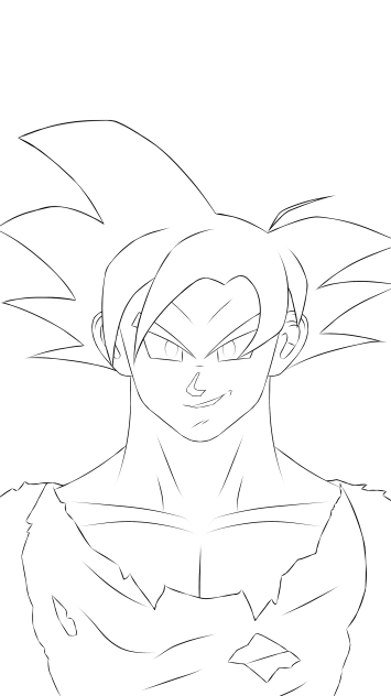 Goku Line Art2 - ibisPaint