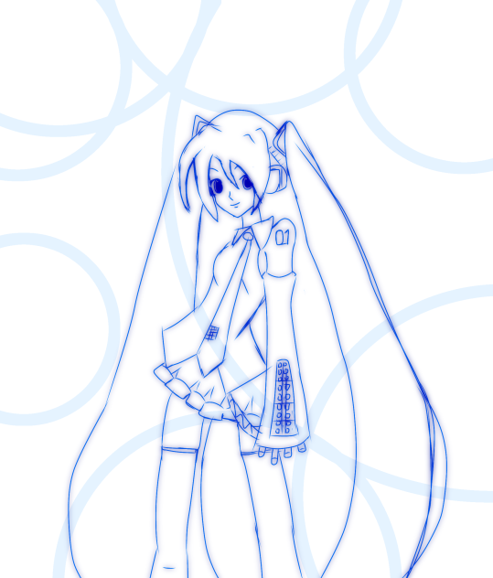 Miku (no color) - ibisPaint