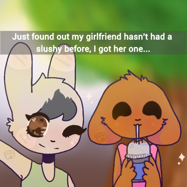 A slushy a day makes anthro dogs smile.. - ibisPaint