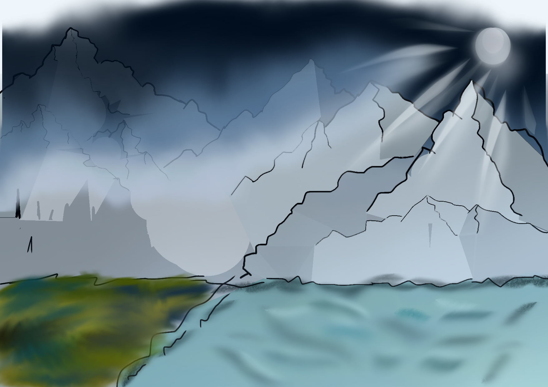 Hill scape - ibisPaint