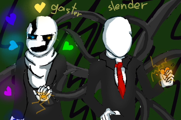 W. D. GASTER VS SLENDERMAN - ibisPaint