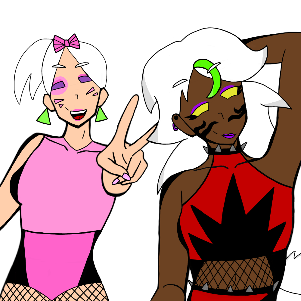 Glamrock Chica and glamrock Roxanne - ibisPaint