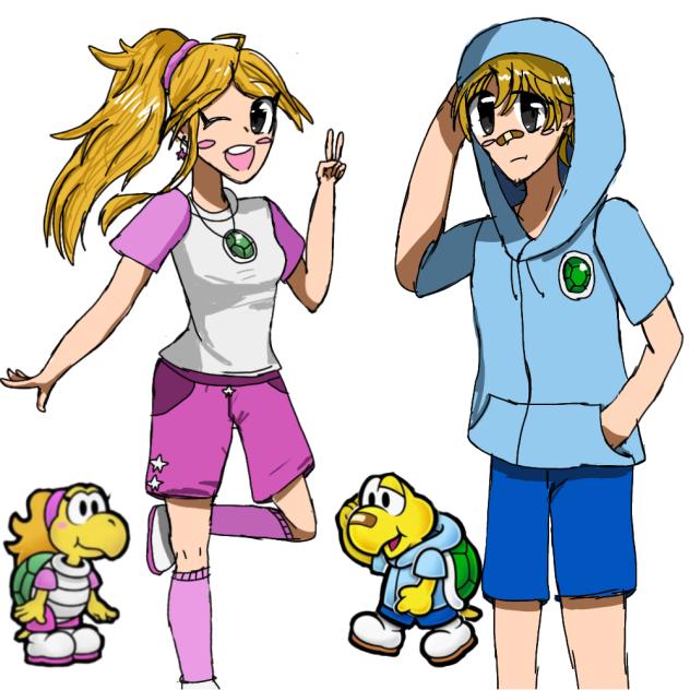 Koops and Koopie koo (as humans) - ibisPaint