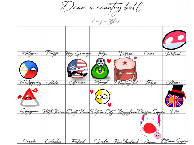draw a country ball collab ☺ - ibisPaint