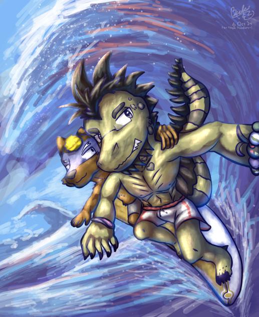 Weeee surfing! - ibisPaint