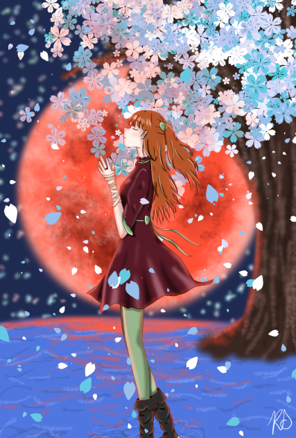 Under a Red Moon - ibisPaint