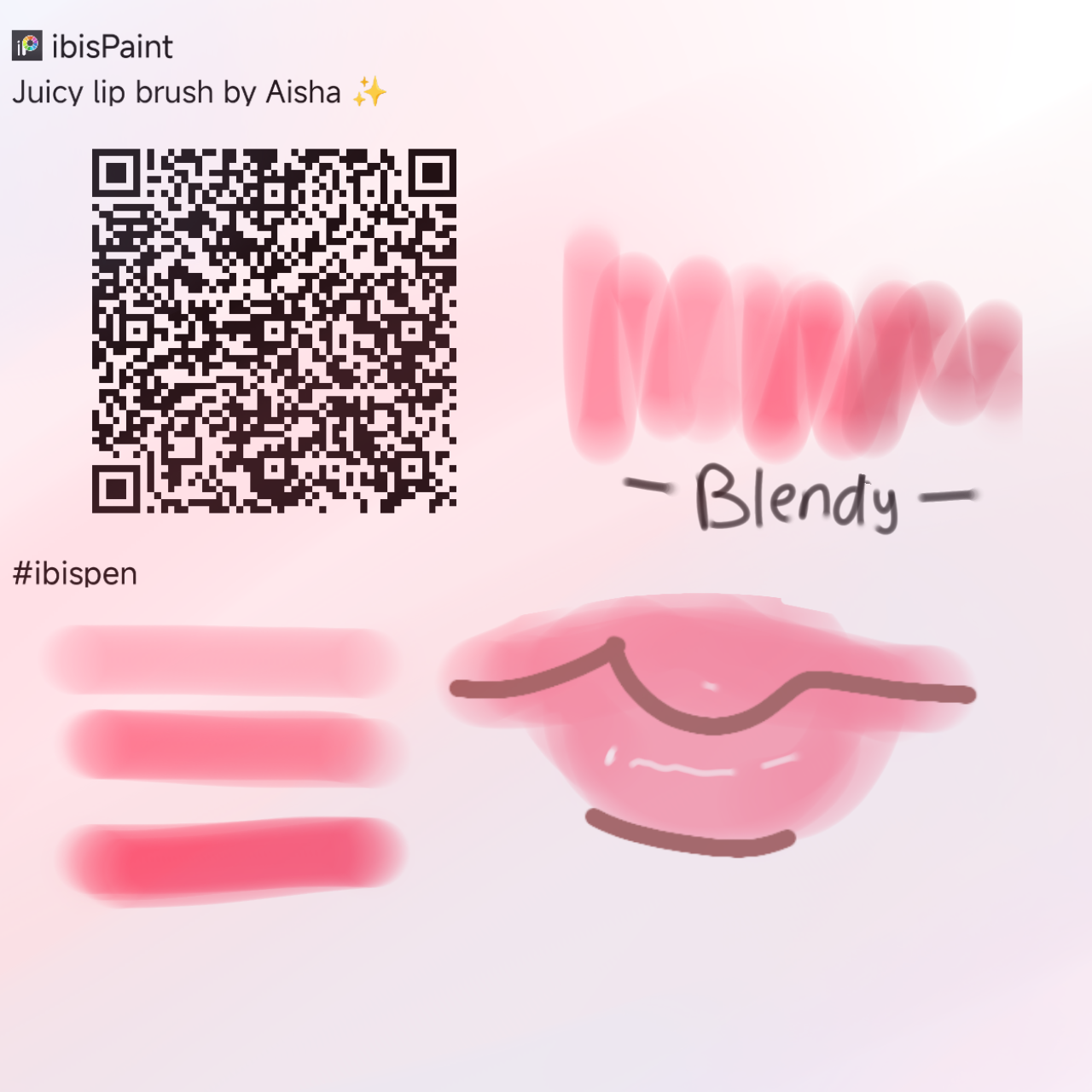 Juicy lip brush 🌸 - ibisPaint