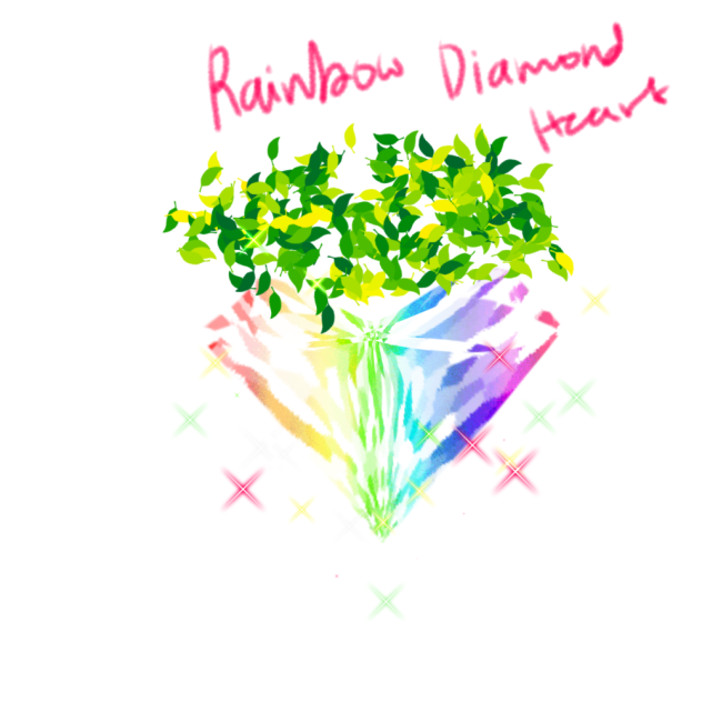 Rainbow Diamond Heart - ibisPaint