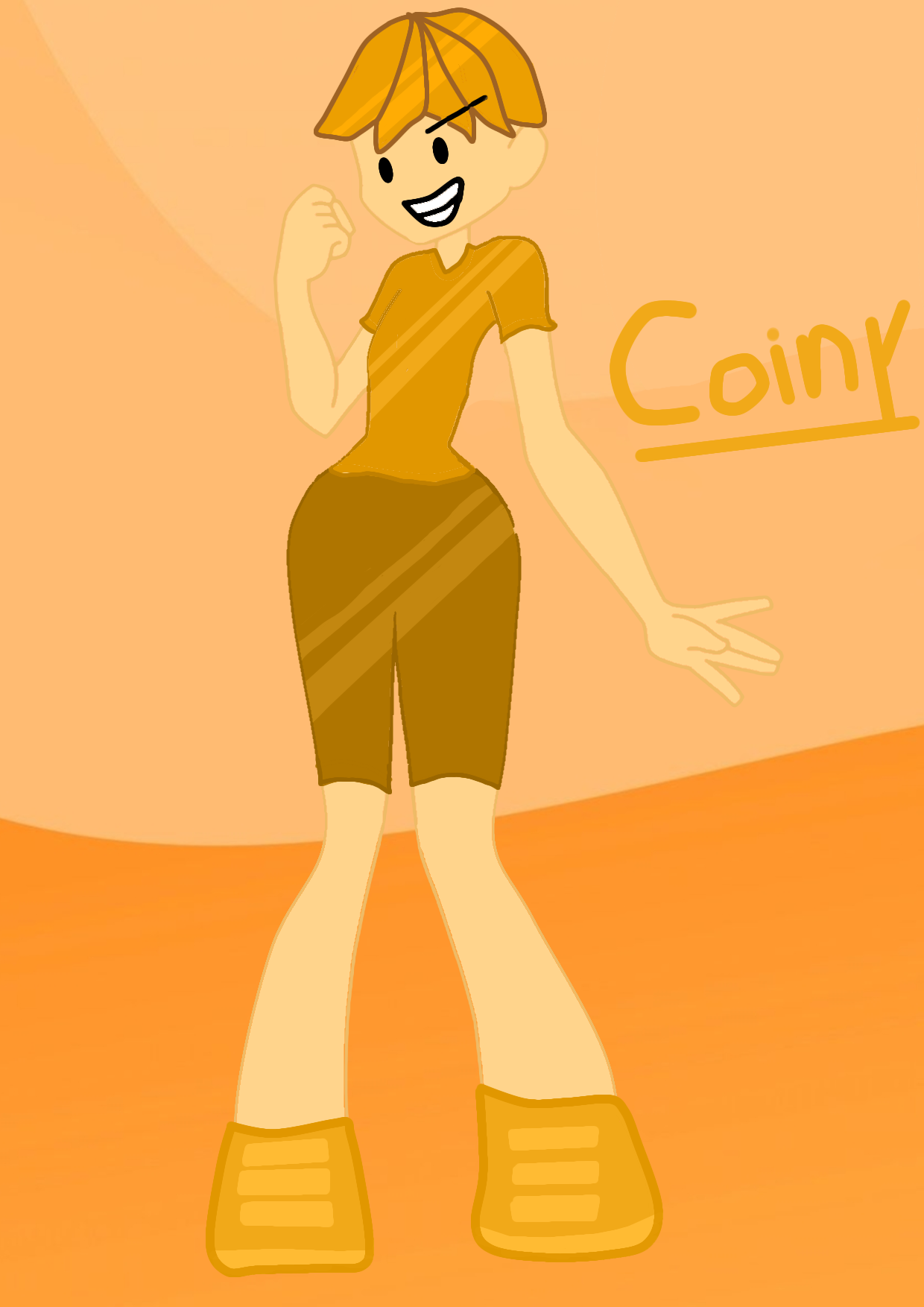🟡 Bfdi Coiny as human 🟡 - ibisPaint