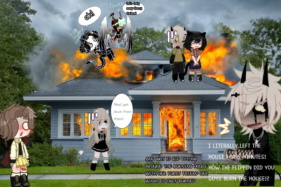 burning house collab! wait- - ibisPaint