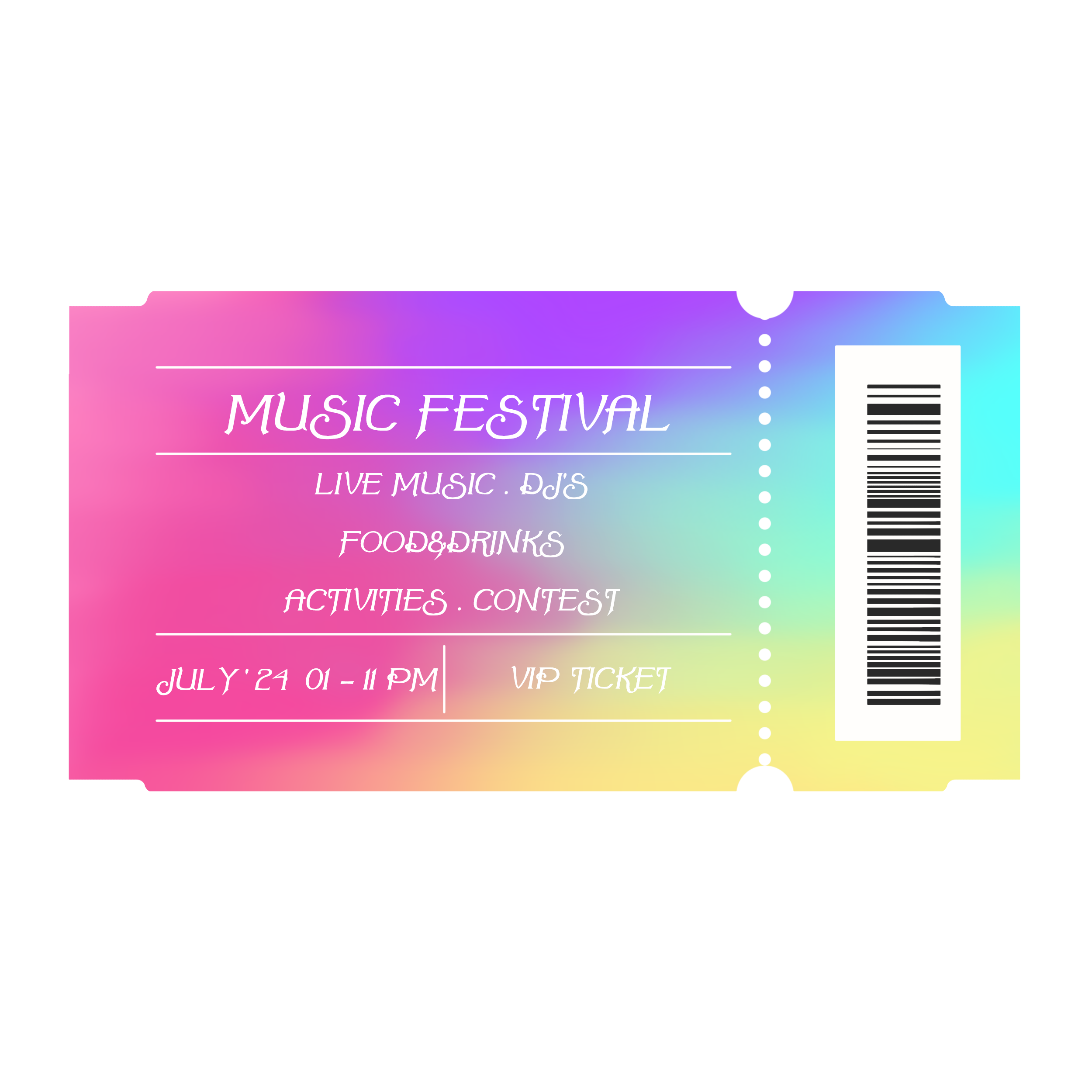 Music Festival Ticket - ibisPaint