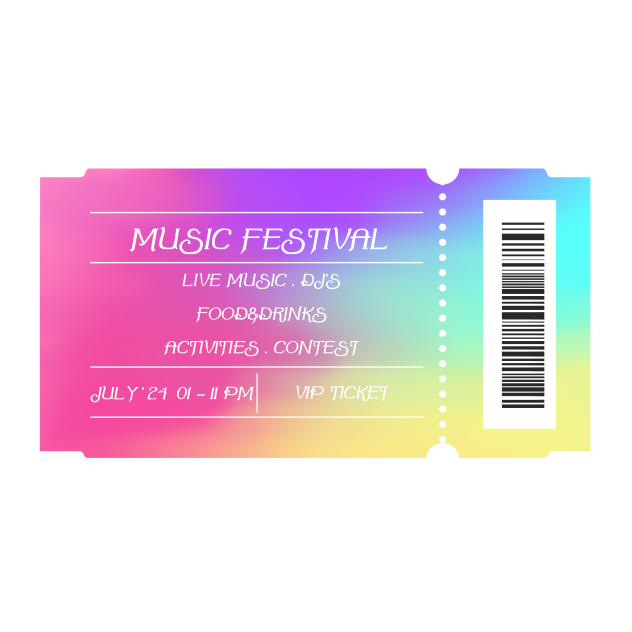 Music Festival Ticket - ibisPaint