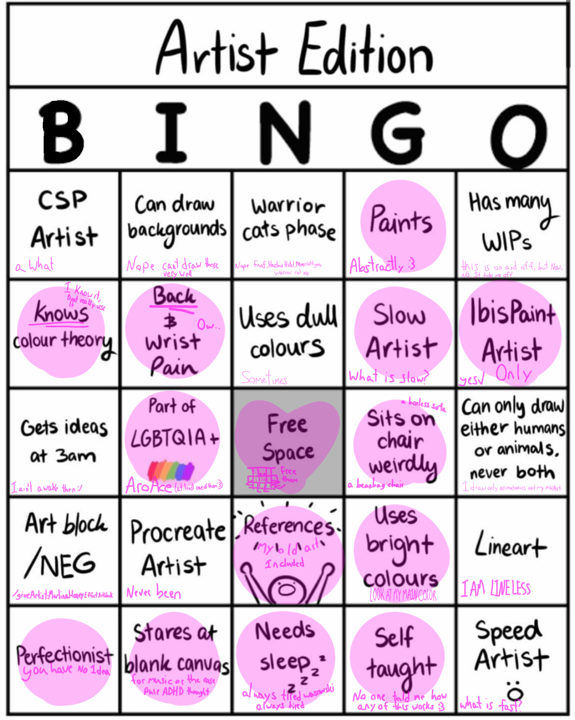 Bingo sheet - ibisPaint
