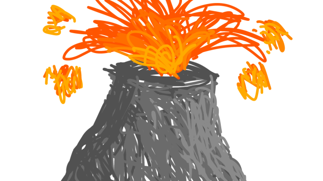 me sooner pr later drawing volcanoes - ibisPaint
