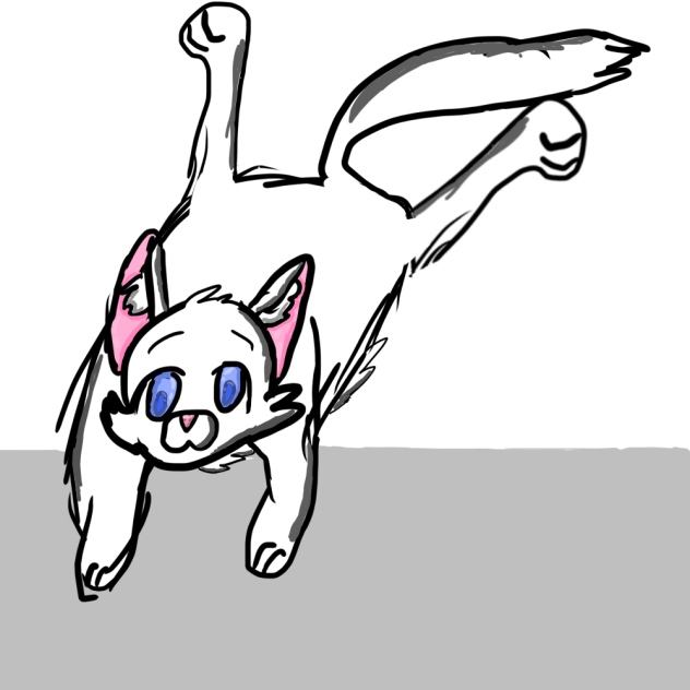 Cat jumping out of the Canvas - ibisPaint