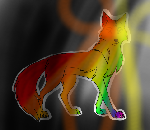 Rainbow Wolf - ibisPaint