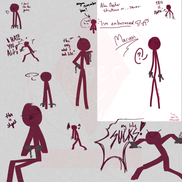 Oc - Maroon! (stickman sighh) - ibisPaint