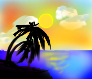 sunset scenery made using ibis paint X - ibisPaint
