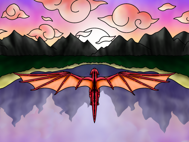 Flight at Sunset - ibisPaint