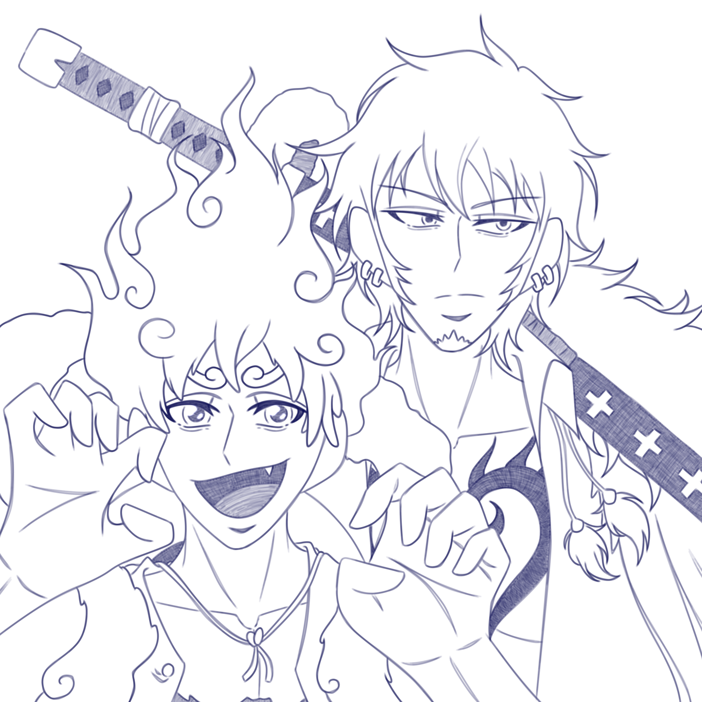 Law x Luffy One piece💕 - ibisPaint