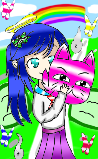 yokai kitsune.. ( ghost fox 🦊) - ibisPaint