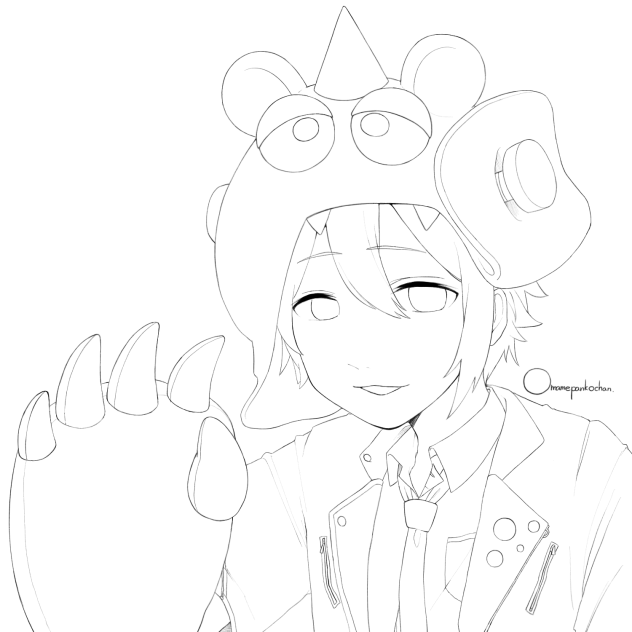 KEMOKEMOｯｯ 線画 Line drawing - ibisPaint