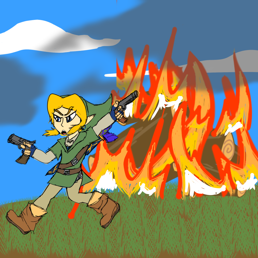 Link with guns - ibisPaint