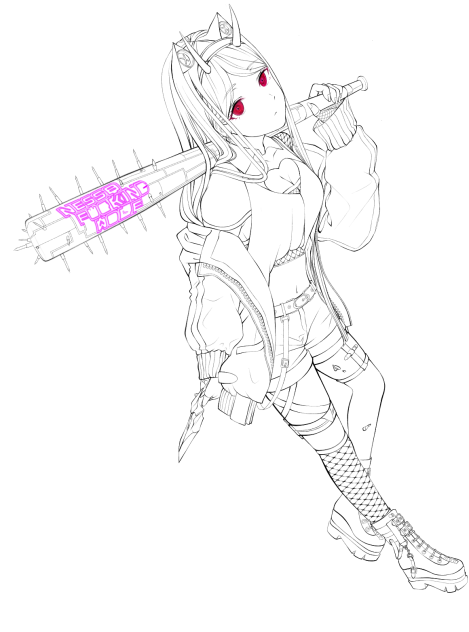 LineArt Draw Your Oc As; Villain - ibisPaint