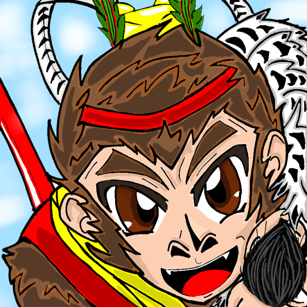 Monkey on Buddha's palm - ibisPaint