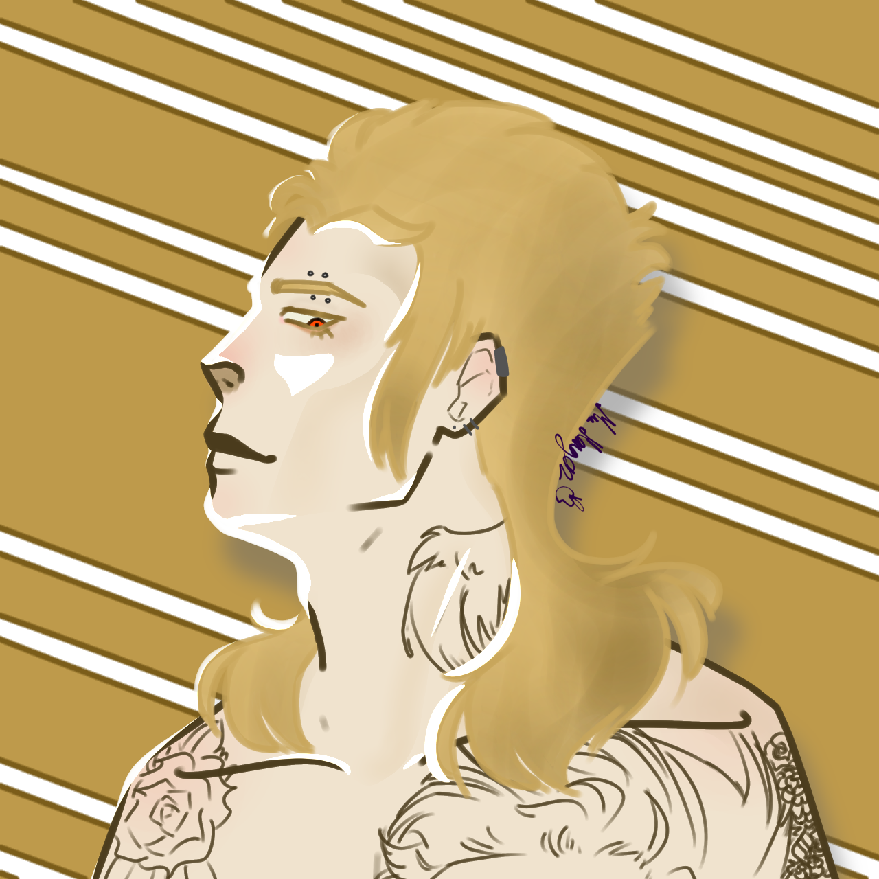 Baek-Jin Na with a MULLET - ibisPaint