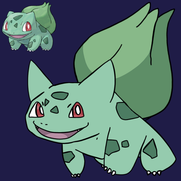 when u try to draw Bulbasaur - ibisPaint