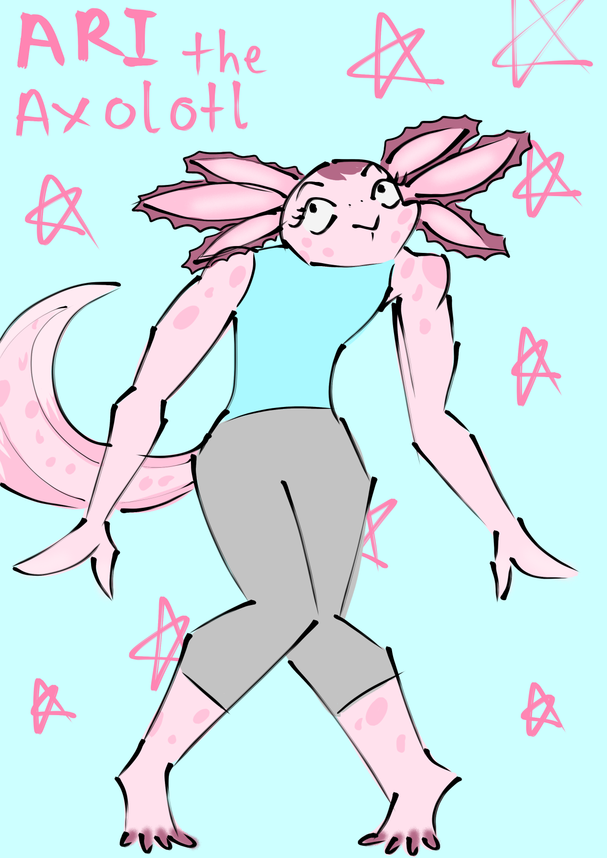 Ari the axolotl 💖 - ibisPaint