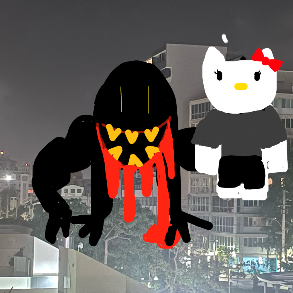Demon is strangling hello Kitty - ibisPaint