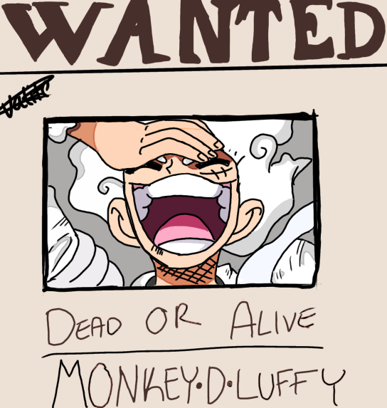 Gear 5 Luffy wanted poster !COLORED! - ibisPaint