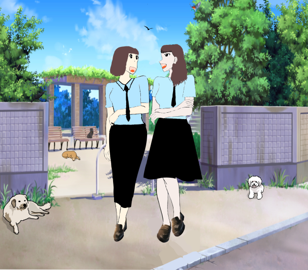 talking in the park - ibisPaint