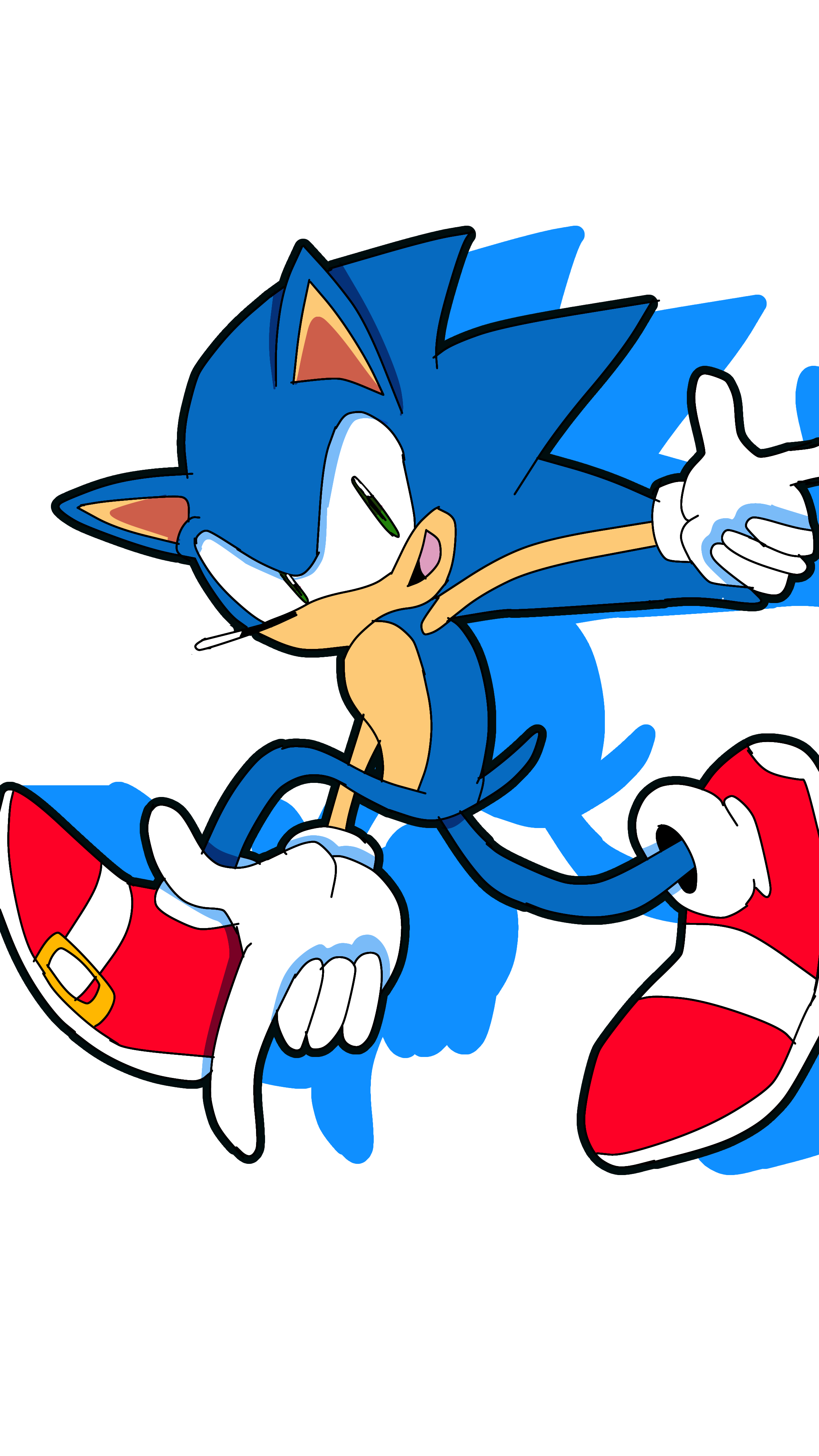 Sonic adventure pose redraw - ibisPaint