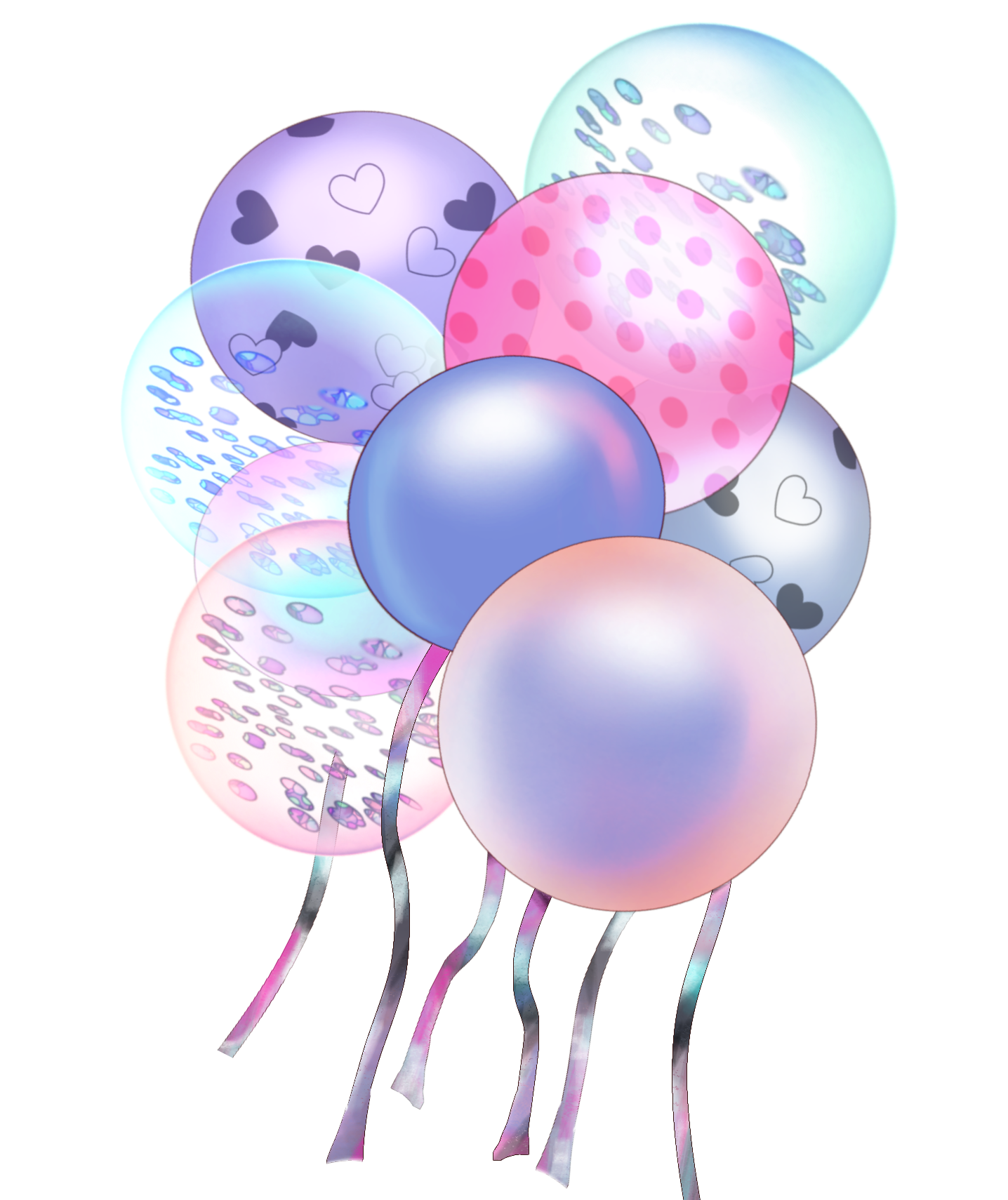 cluster balloons - ibisPaint