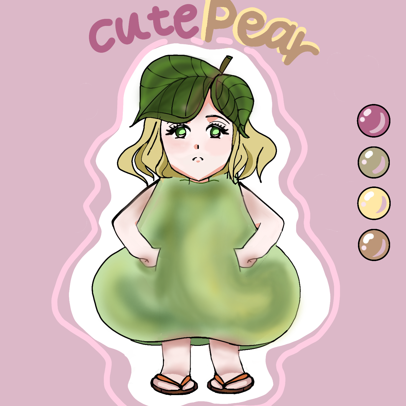 Cute pear girl - ibisPaint